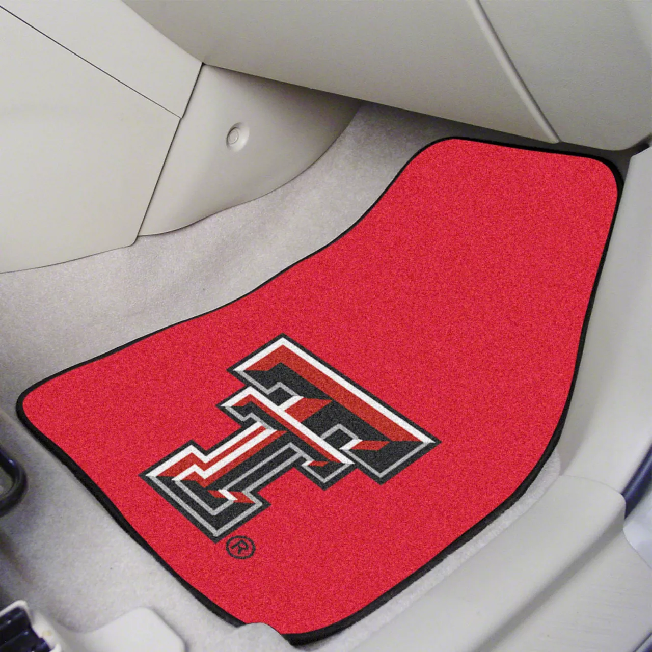 Tacoma Carpet Front Floor Mats with Texas Tech University Logo; Red ...