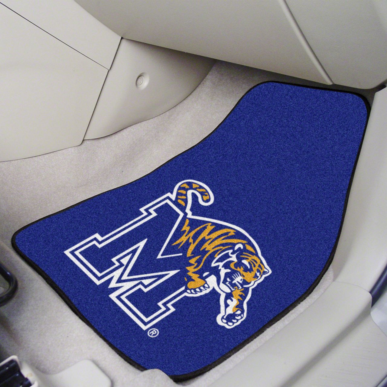 Tacoma Carpet Front Floor Mats with University of Memphis Logo; Blue ...