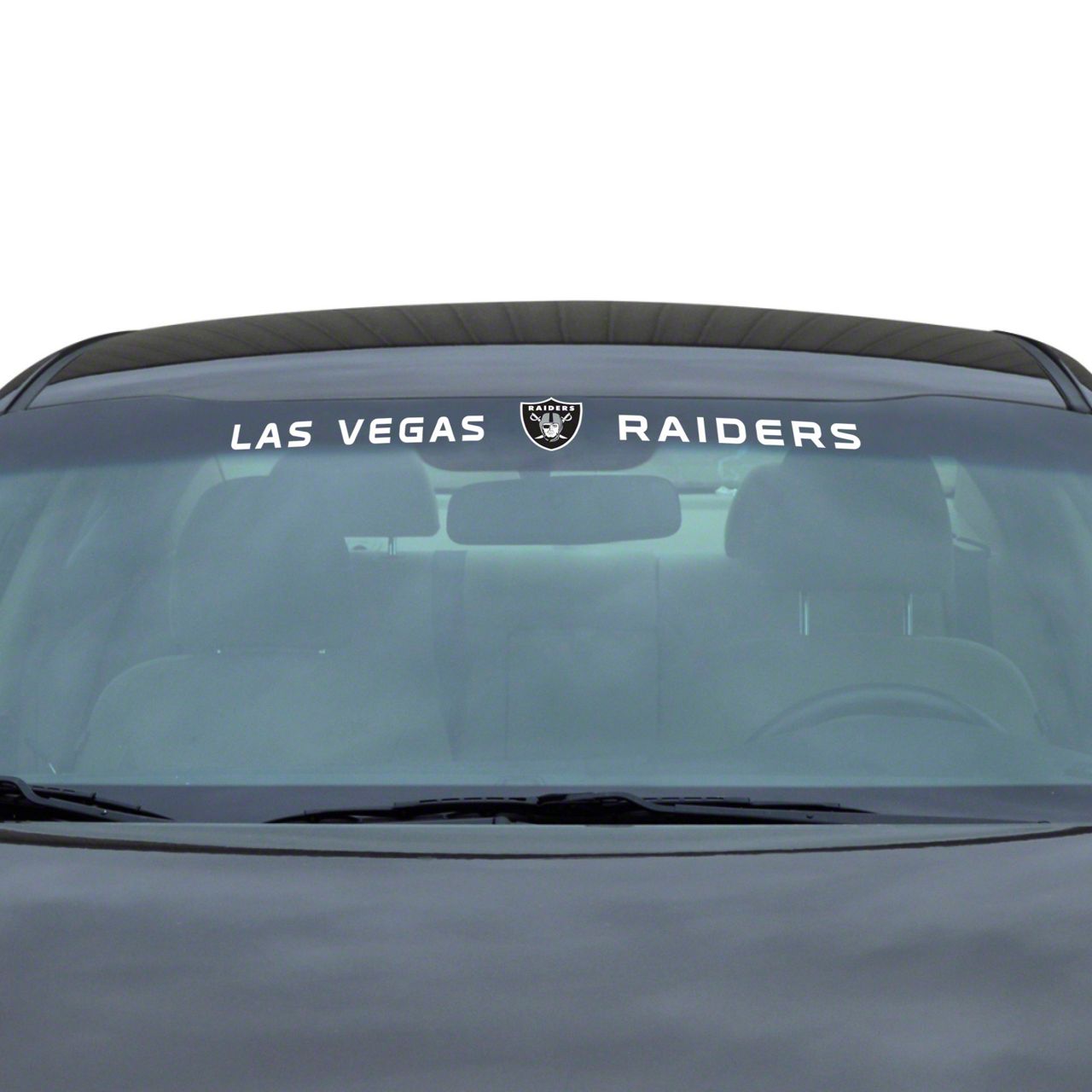 Tacoma Windshield Decal with Las Vegas Raiders Logo; White (Universal ...
