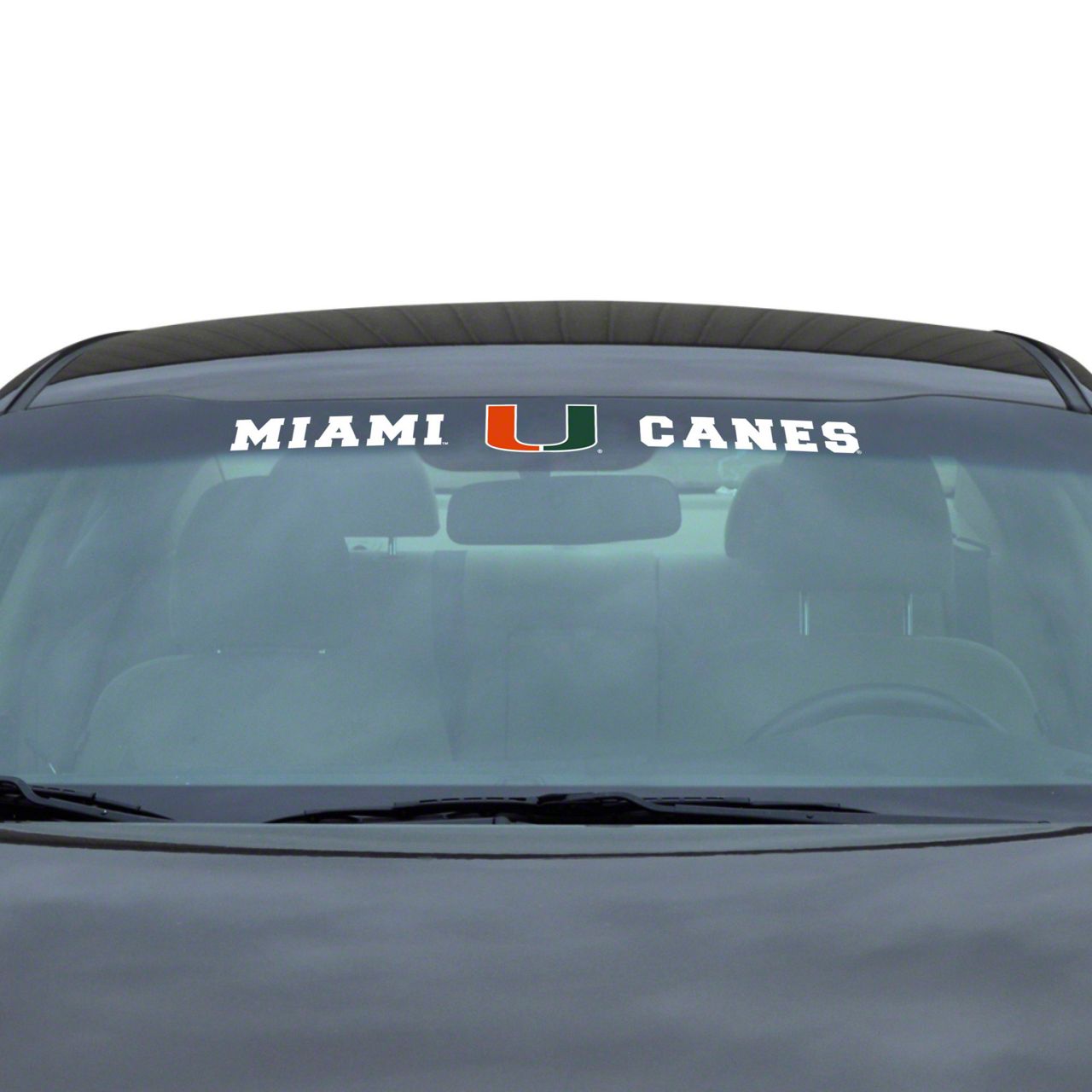 Tacoma Windshield Decal with University of Miami Logo; White (Universal ...