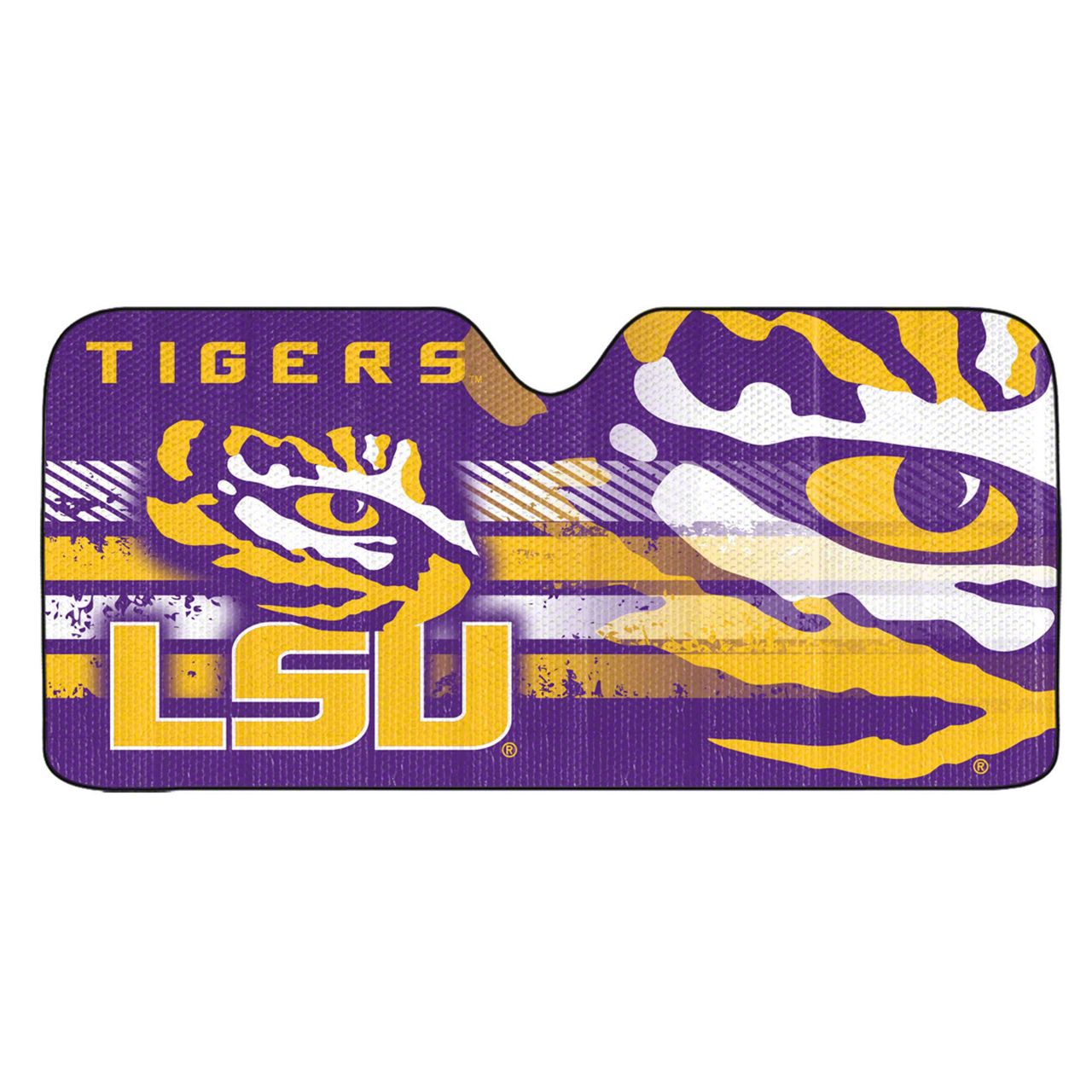 Tacoma Windshield Sun Shade with LSU Logo; Purple (Universal; Some ...