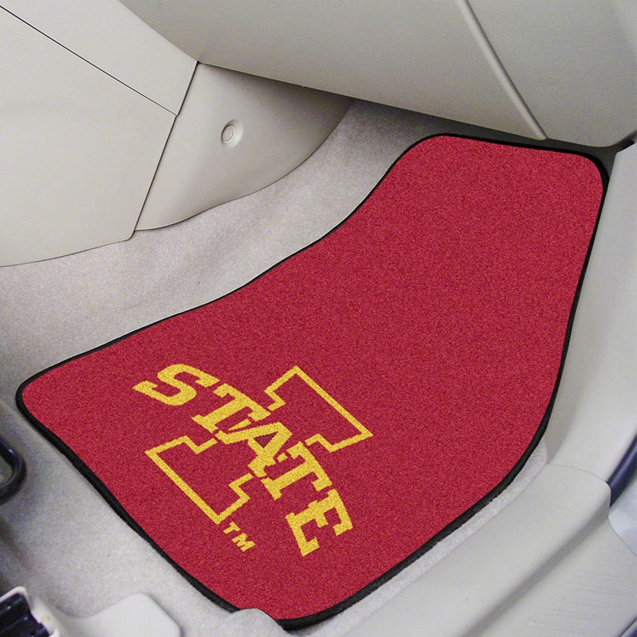 Tundra Carpet Front Floor Mats with Iowa State University Logo; Red ...
