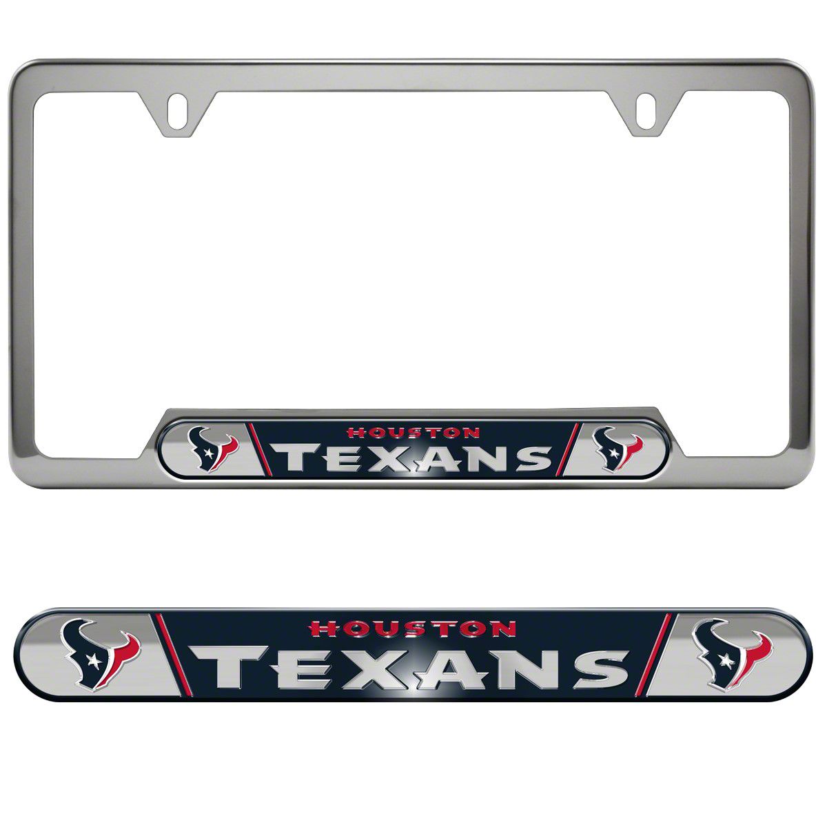 Tundra Embossed License Plate Frame with Houston Texans Logo; Blue ...