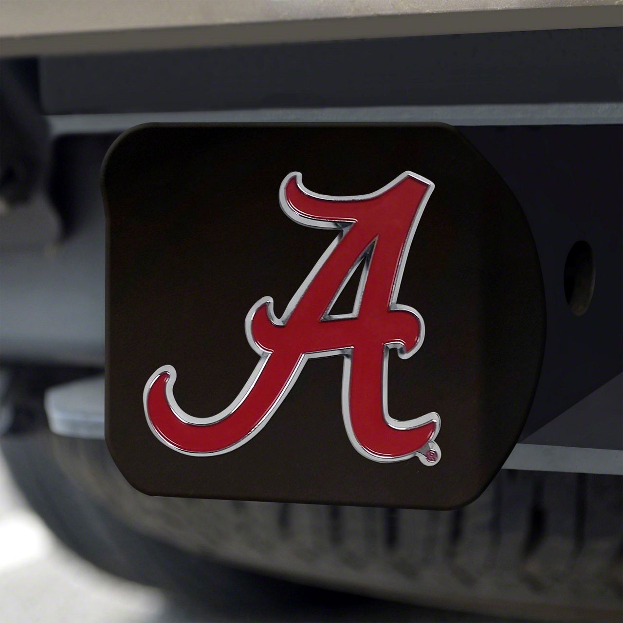 Tundra Hitch Cover with University of Alabama Logo; Red (Universal ...