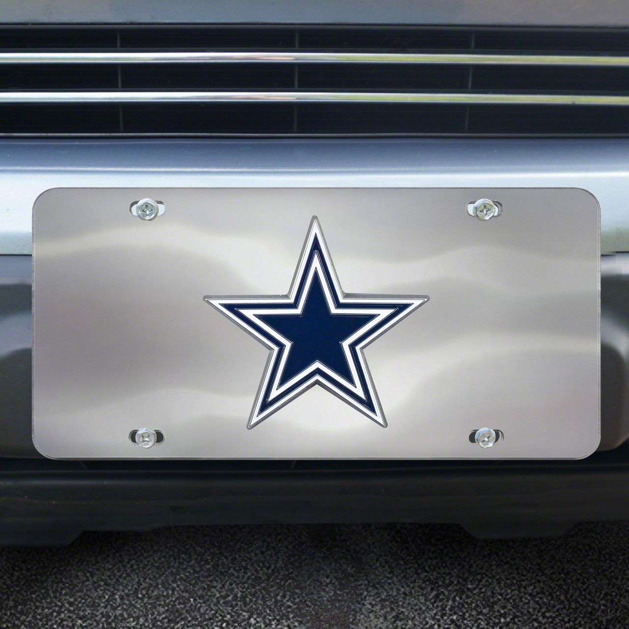 Tundra License Plate with Dallas Cowboys Logo; Stainless Steel ...
