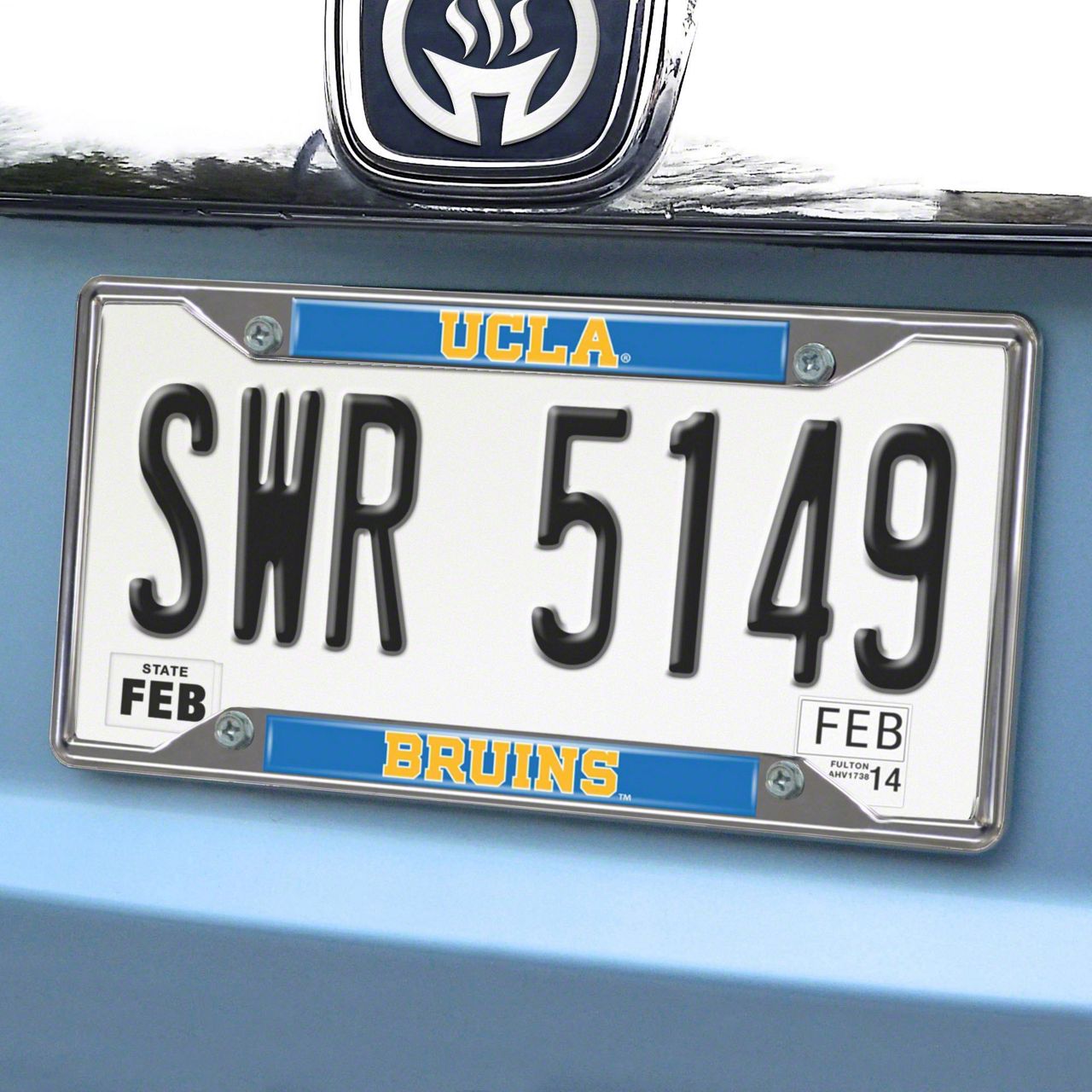 Tundra License Plate Frame with UCLA Logo; Chrome (Universal; Some ...