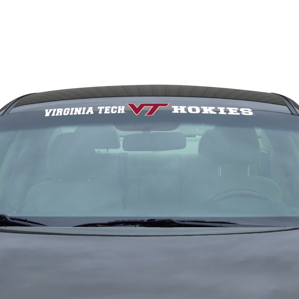 Tundra Windshield Decal with Virginia Tech Logo; White (Universal; Some ...
