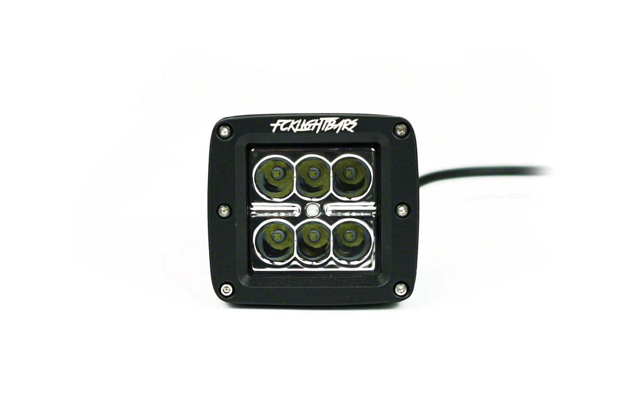 FCKLightBars Bronco P-3 High-Output 3-Inch LED Light Pod; Flood Beam ...