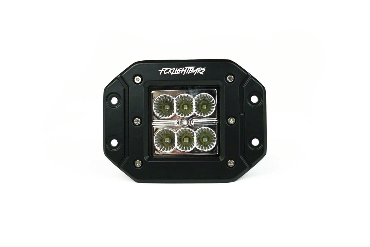 FCKLightBars Titan P-3 Flush Mount 3-Inch LED Light Pod; Flood Beam FCK ...