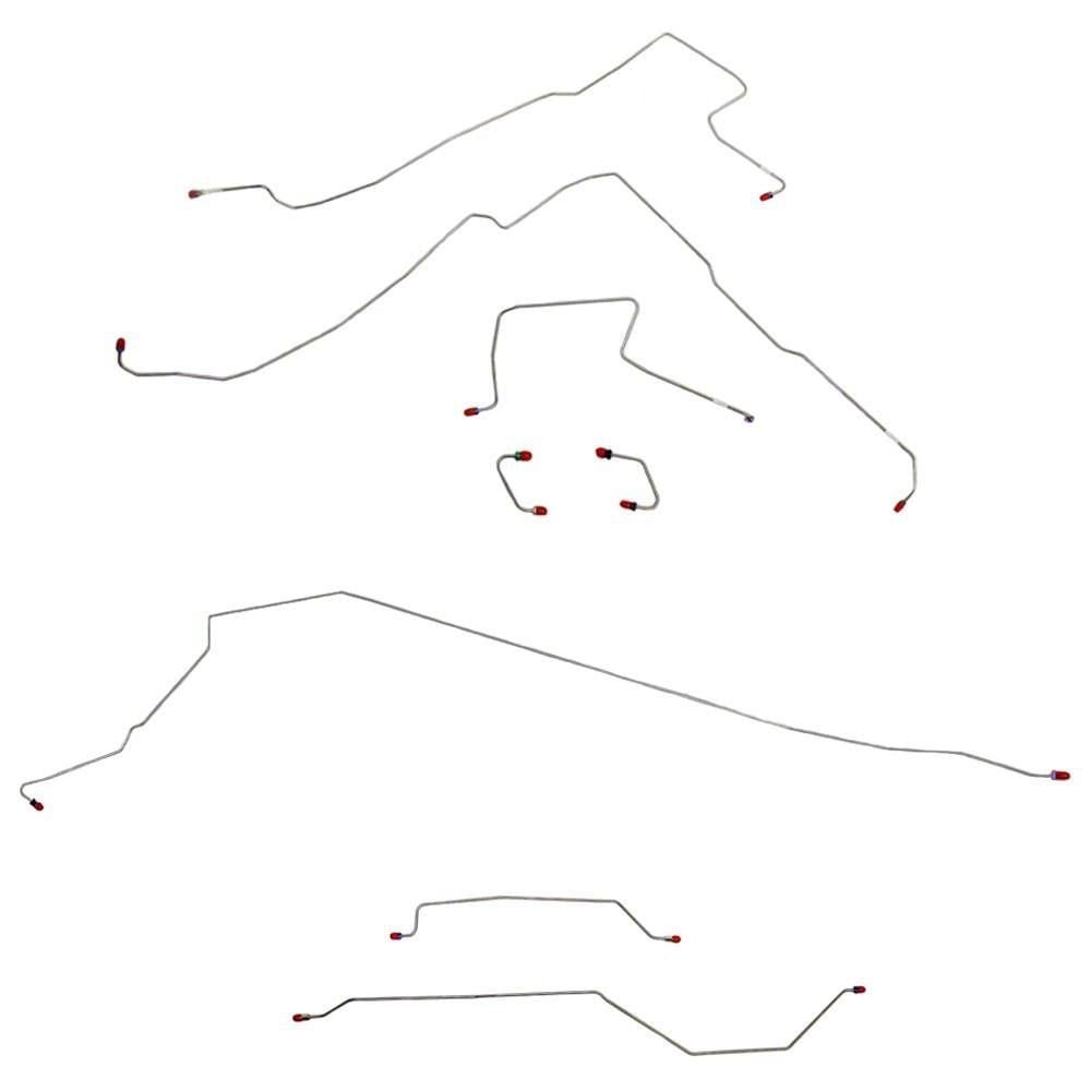 Fine Lines Jeep Wrangler Dana 35 Complete Brake Line Kit; Steel ...