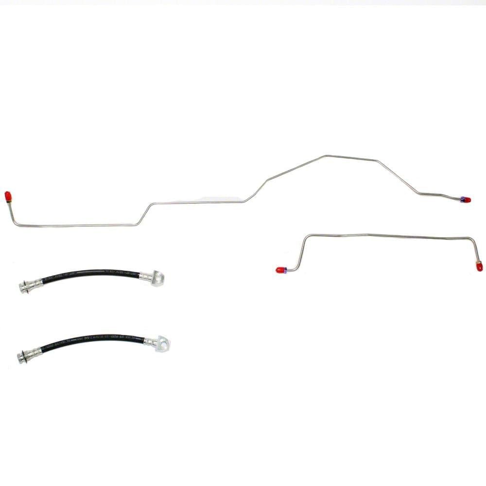 Fine Lines Jeep Wrangler Dana 35 Rear Disc Brake Lines; Steel WRA0356OM ...
