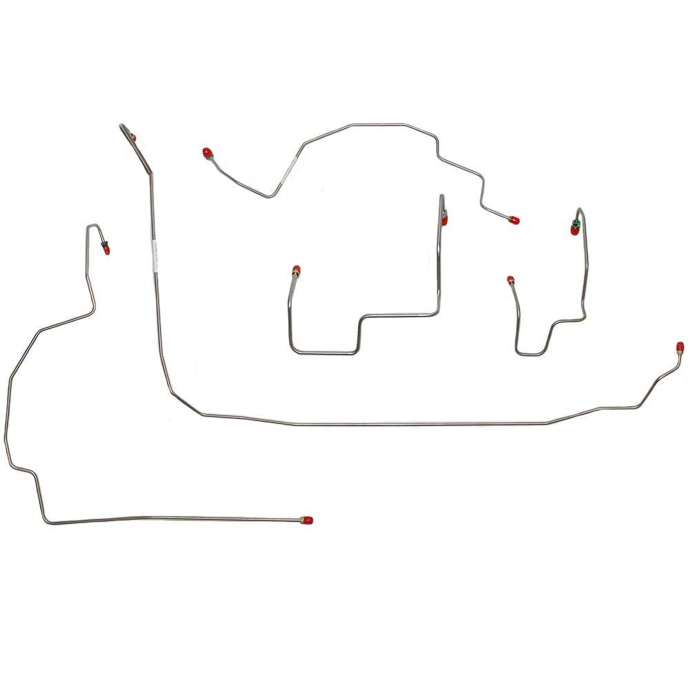 Fine Lines Jeep Wrangler Front Brake Line Kit; Stainless WKT0701SS (07 ...