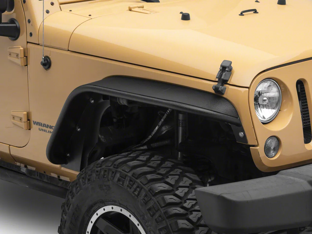 Jeep Wrangler Aluminum Front and Rear Tube Fenders; Textured Black (07 ...