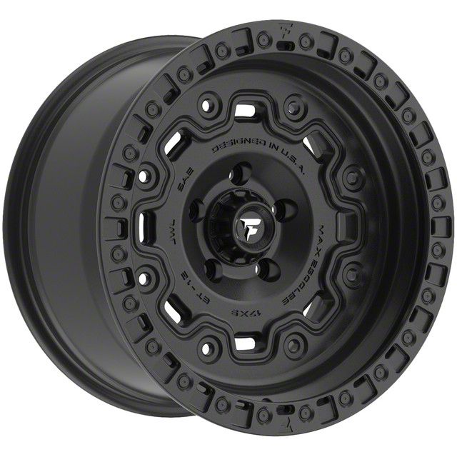 Fittipaldi Offroad Jeep Wrangler FT100 Satin Black Wheel; 18x9; 0mm ...
