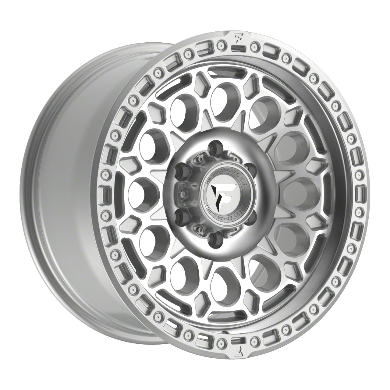 Fittipaldi Offroad Titan XD FT101 Gloss Silver with Machined Face and ...