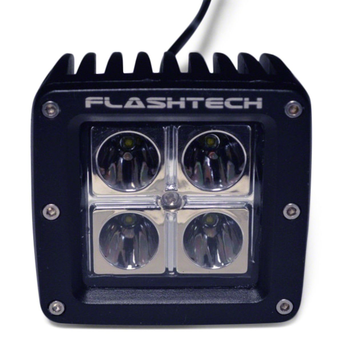 Flashtech Jeep Gladiator 4-LED Cube Light; Black Housing FTLB1240B (Universal; Some Adaptation ...