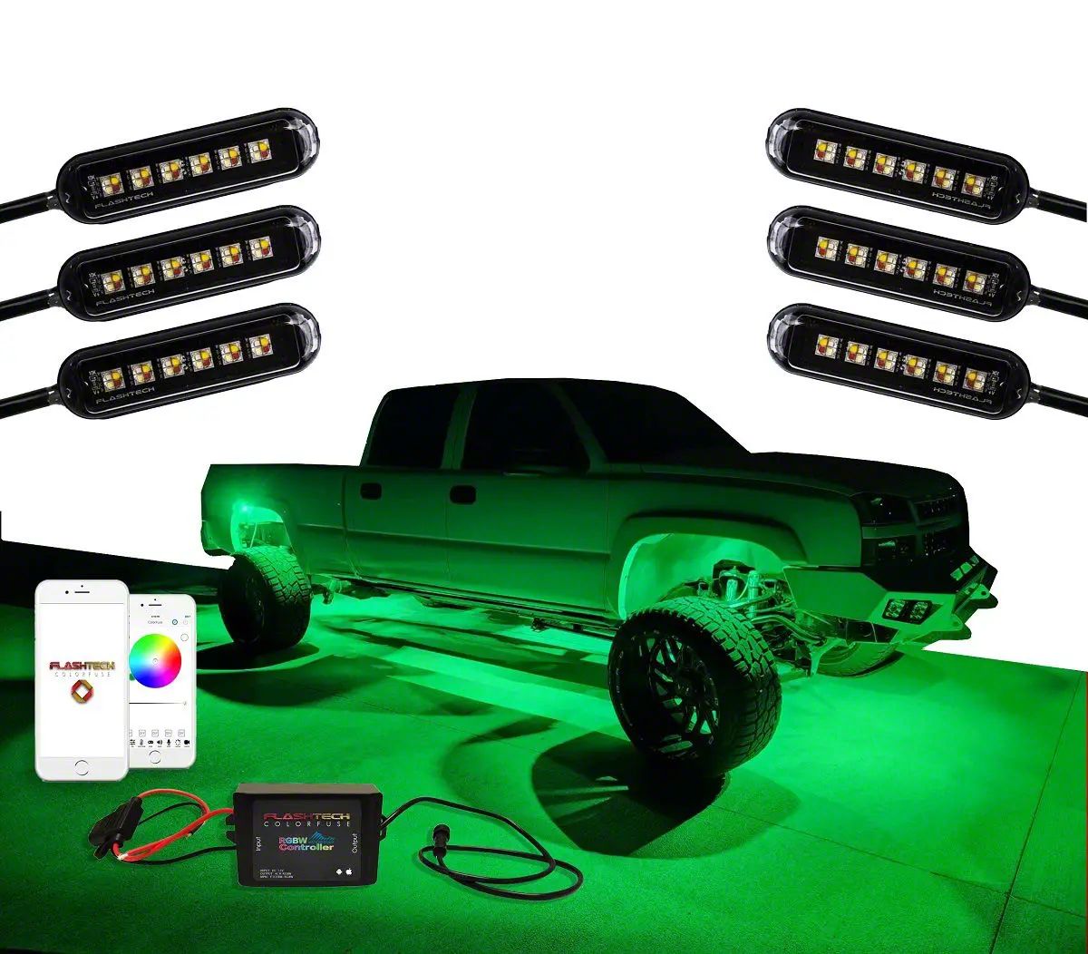 Flashtech Jeep Gladiator Magnetic Mini RGBW Rock Light Kit with ...