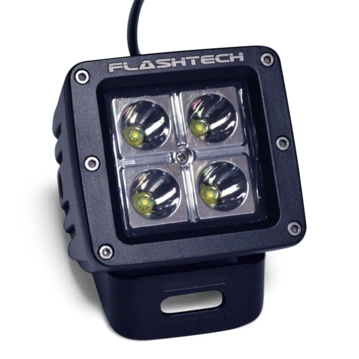 Flashtech Jeep Wrangler 4-Inch LED Cube Light; Black Housing FTLB1212-B ...
