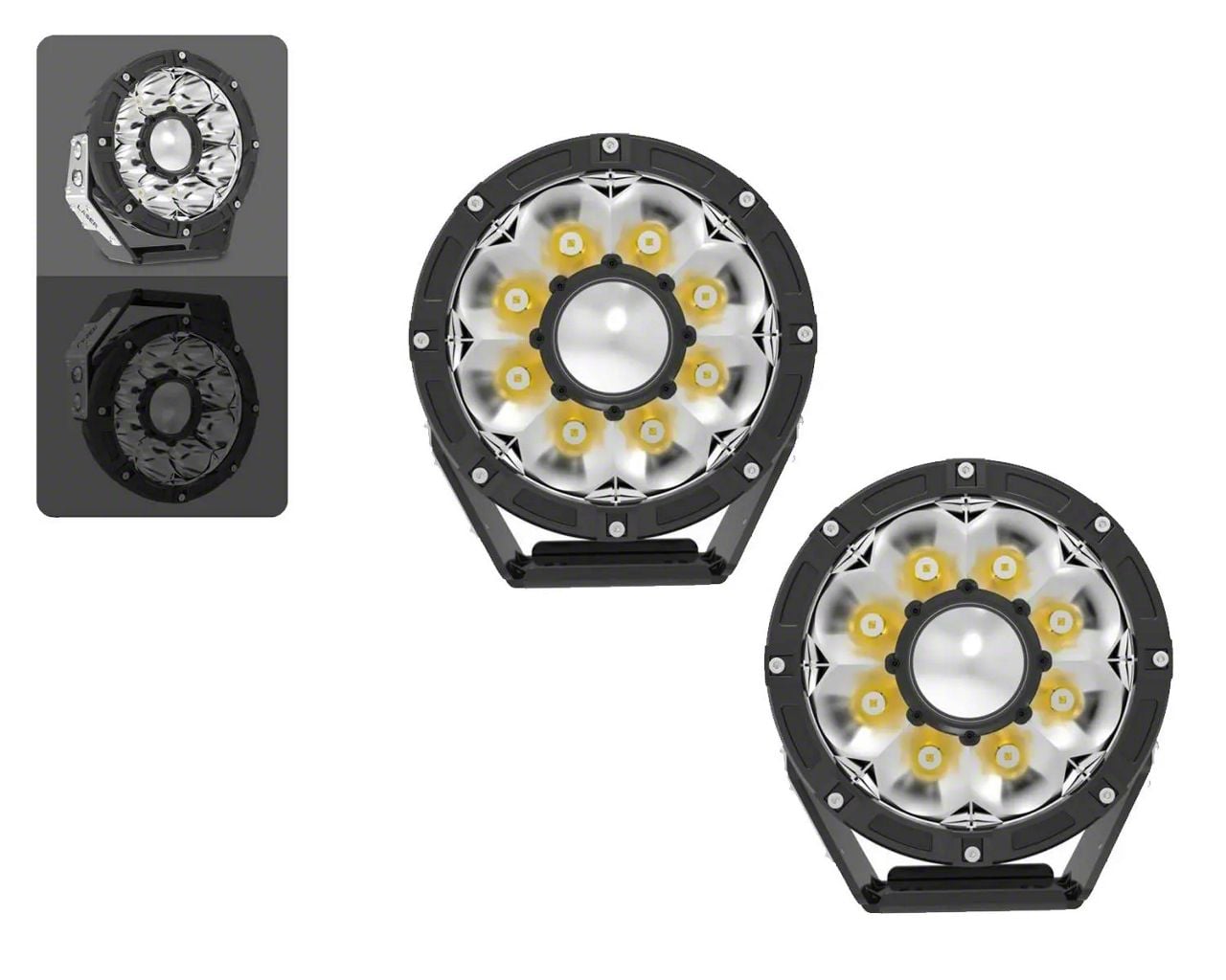 Flashtech Jeep Wrangler 7-Inch Laser Round LED Off-Road Lights; Flood ...