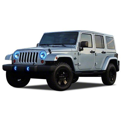 Flashtech Jeep Wrangler LED Halo Headlight and Fog Light Kit J260966 ...