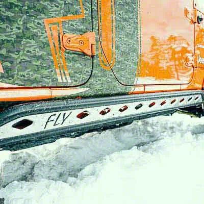 Fly Offroad Jeep Wrangler Extreme Rock Sliders with Skid Panel; Raw Steel 0126-26301 (18-26 Jeep ...