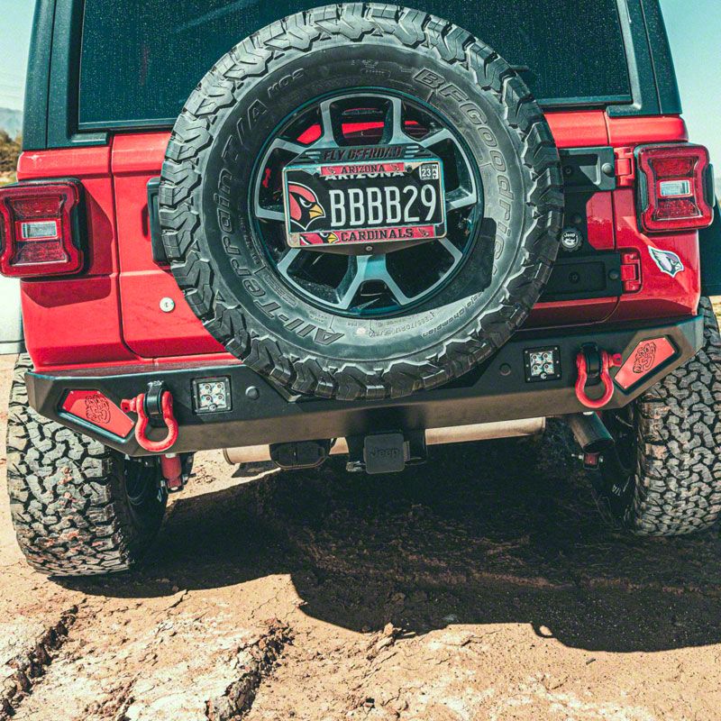 Fly Offroad Jeep Wrangler Rear Bumper; Black Textured B126-12201 (18-26 ...