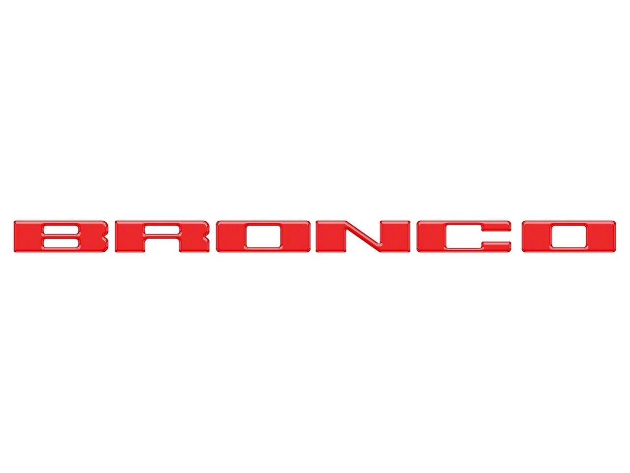 Ford Bronco Grille Lettering; Race Red VN2DZ9942528AA (21-23 Bronco ...