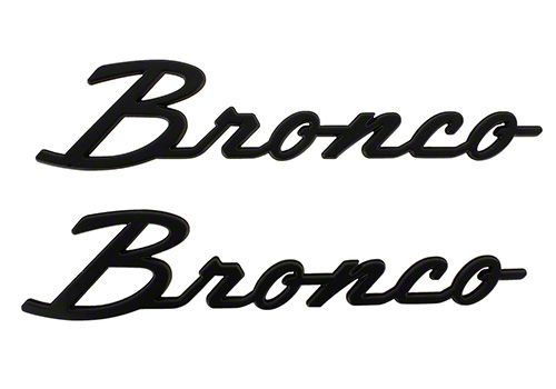 Ford Performance Bronco Sport Classic Script Fender Badges; Matte Black ...