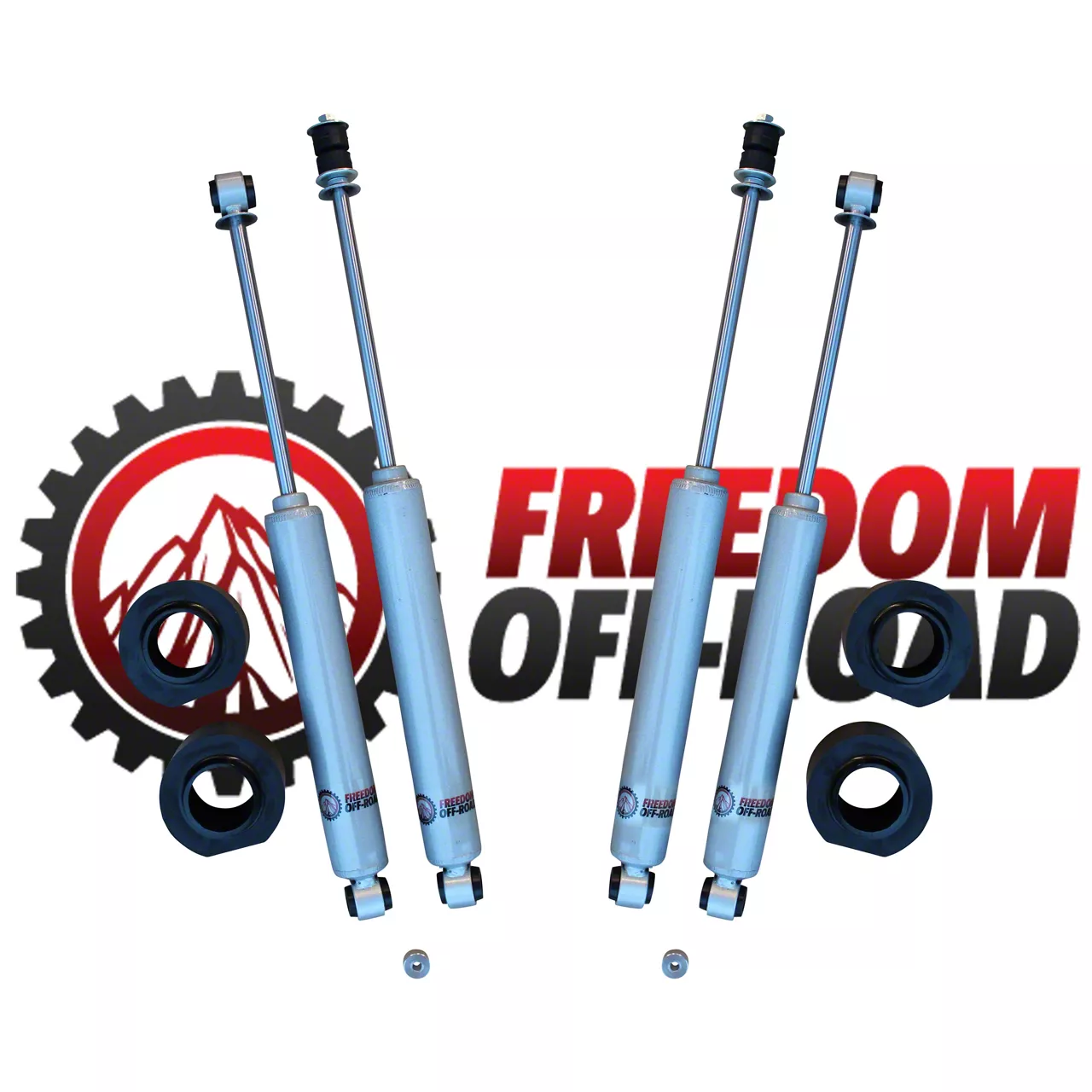 Freedom Offroad Jeep Wrangler 2-Inch Suspension Lift Kit with Shocks FO ...