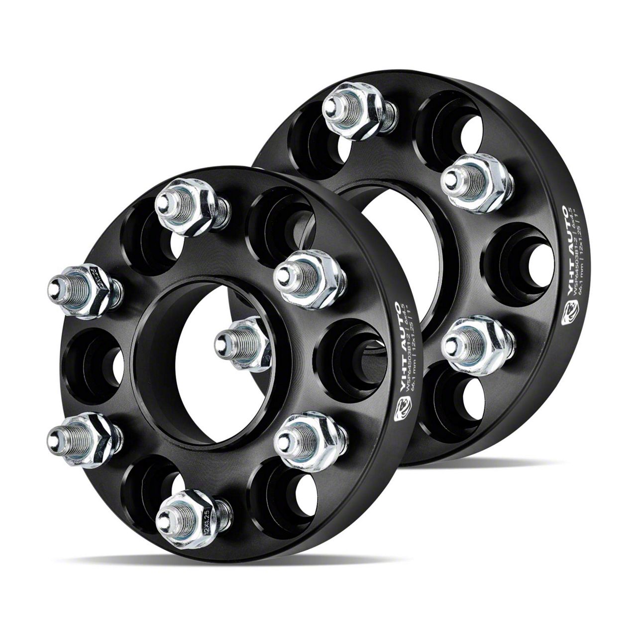 Frontier 1-Inch 6-Lug Wheel Spacers; Black; Set of Two (05-26 Frontier ...