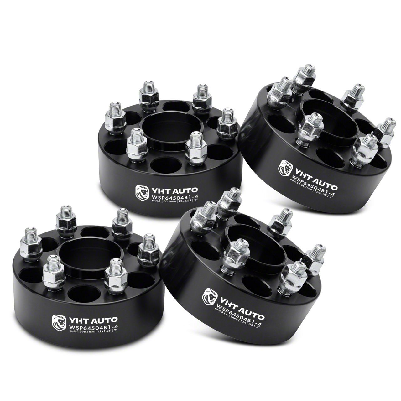 Frontier 2-Inch 6-Lug Wheel Spacers; Black; Set of Four (05-26 Frontier ...