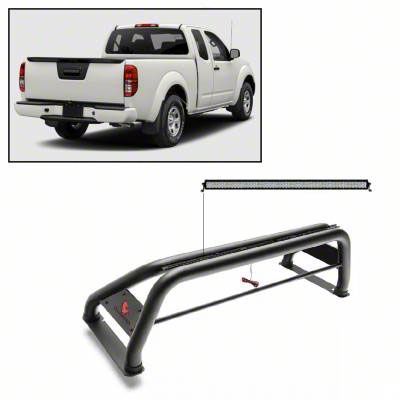 Frontier Classic Roll Bar with 40-Inch LED Light Bar; Black (05-21 ...