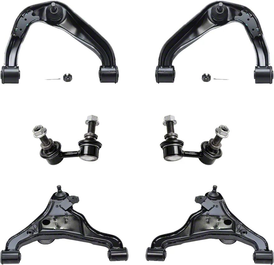 Frontier Front Upper and Lower Control Arms with Sway Bar Links (05-18 ...