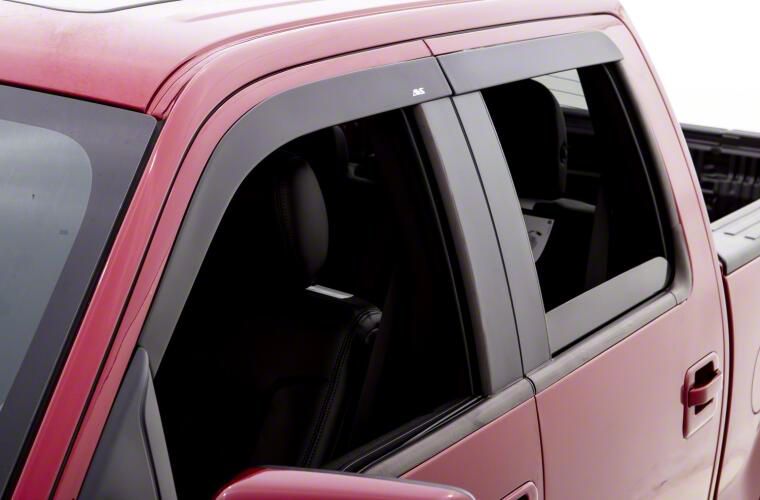 Frontier Low Profile Ventvisor Window Deflectors; Front and Rear; Matte ...