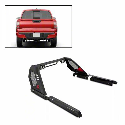 Frontier Vigor Roll Bar with LED Cube Lights; Black (22-26 Frontier ...