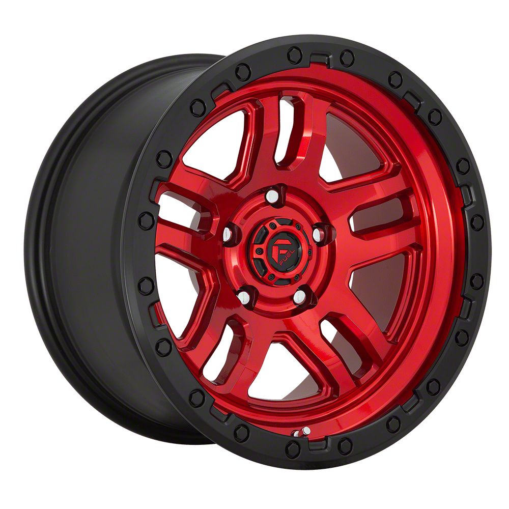 Fuel Wheels Frontier Ammo Candy Red with Black Bead Ring 6-Lug Wheel ...