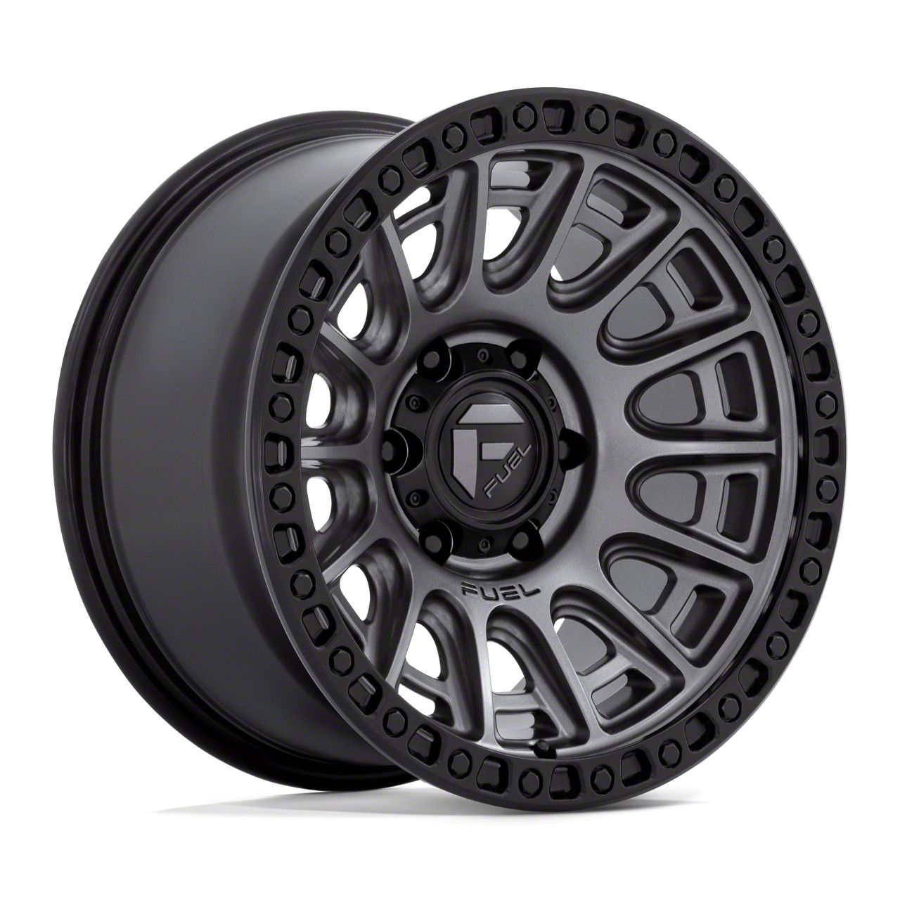 Fuel Wheels Jeep Gladiator Cycle Matte Gunmetal with Black Ring Wheel ...