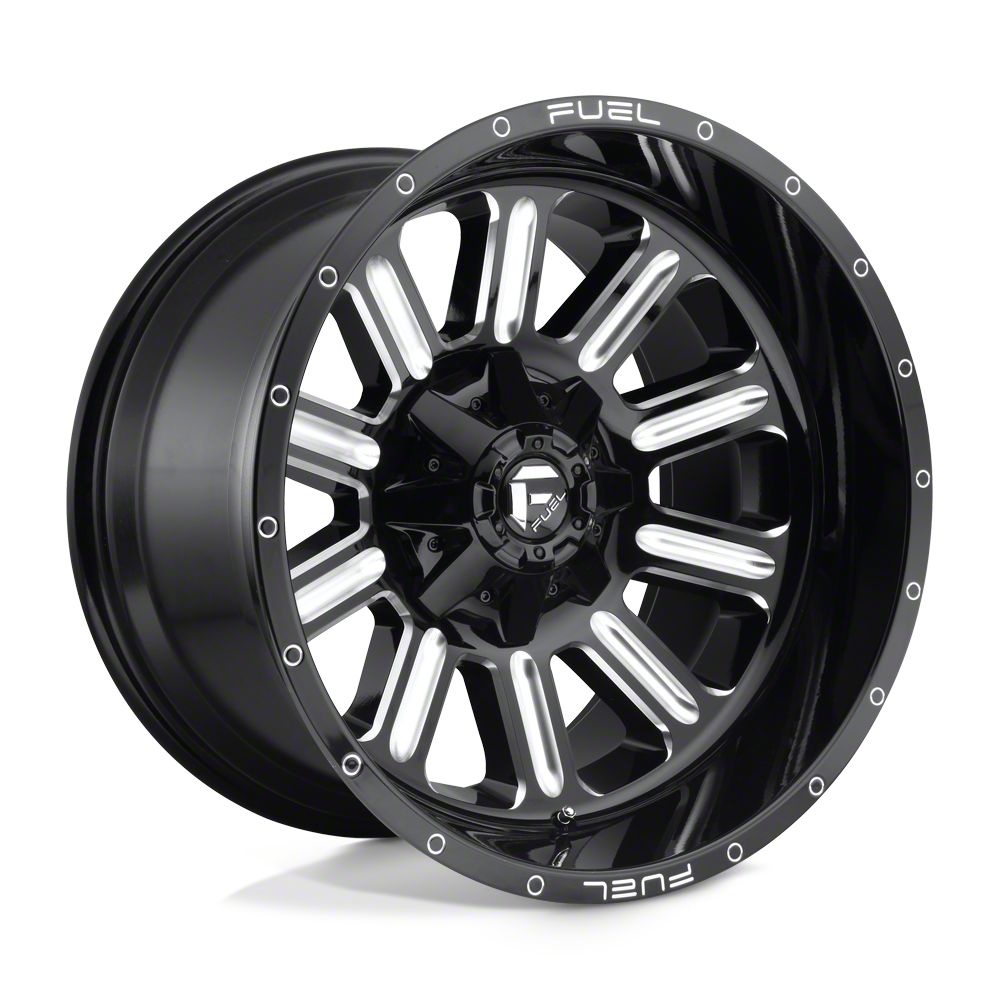 Fuel Wheels Jeep Wrangler Hardline Gloss Black Milled Wheel; 18x9; 1mm ...