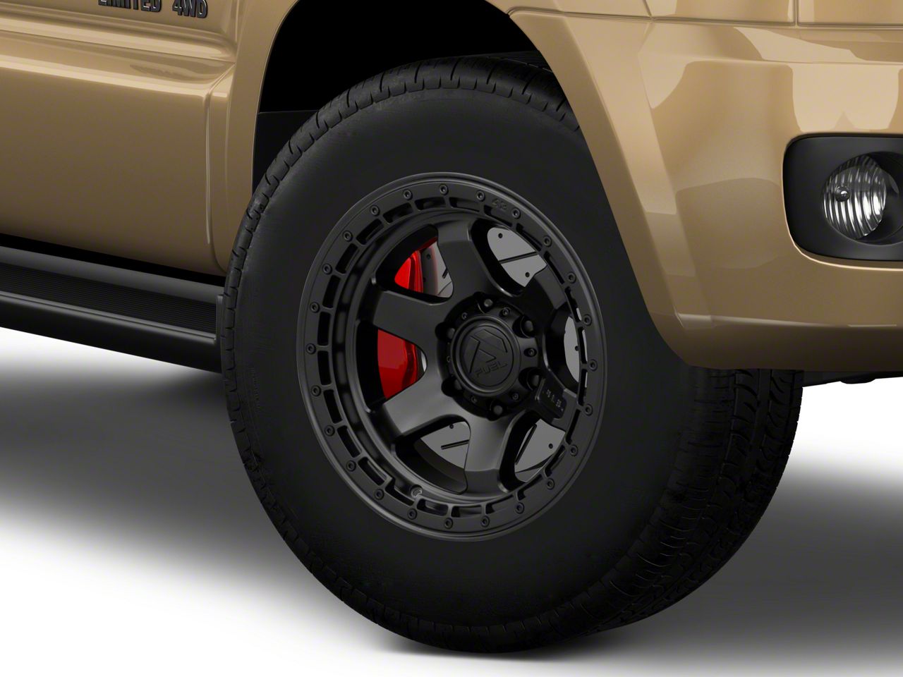 Fuel Wheels Toyota 4-Runner Block Matte Black with Black Ring 6-Lug ...