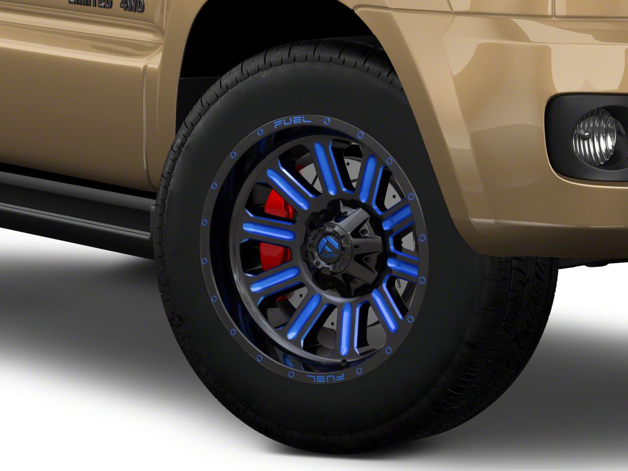 Fuel Wheels Toyota 4-Runner Hardline Gloss Black with Blue Tinted Clear ...