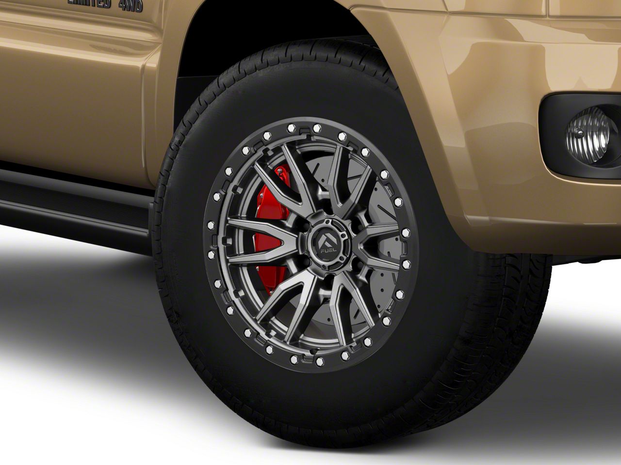 Fuel Wheels Toyota 4-Runner Rebel Matte Gunmetal with Black Bead Ring 6 ...