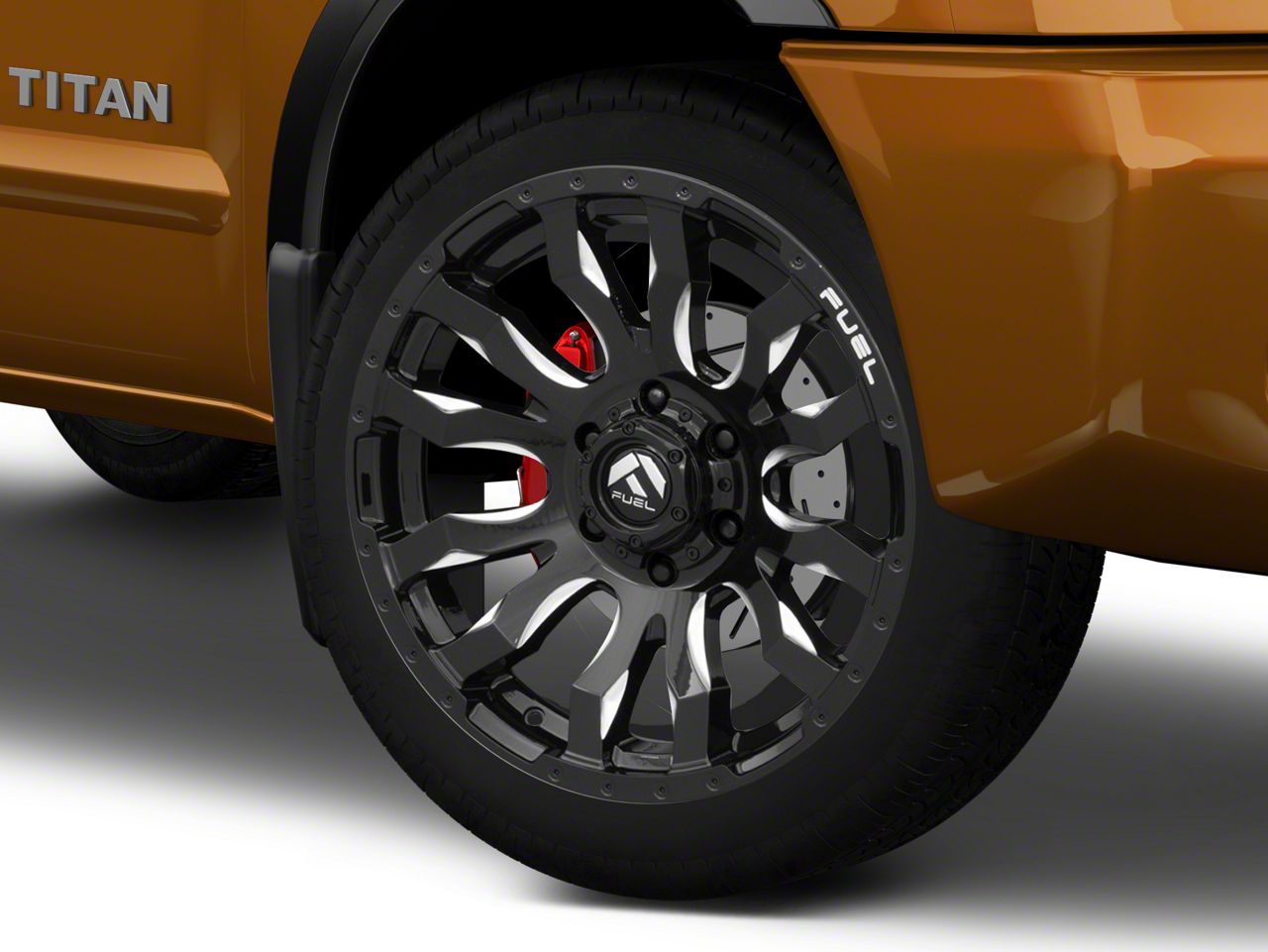 Fuel Wheels Titan Blitz Gloss Black Milled 6-Lug Wheel; 22x12; -44mm ...