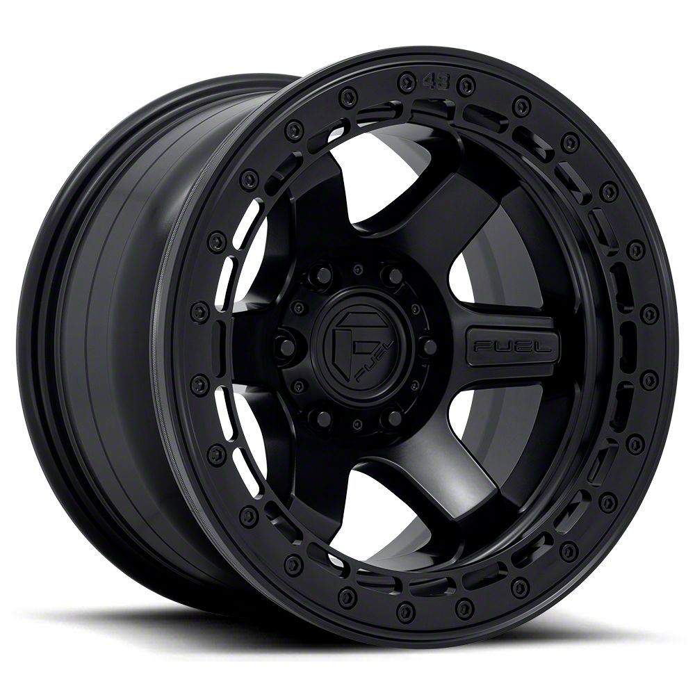 Fuel Wheels Titan Block Matte Black Machined Double Dark Tint 6-Lug ...