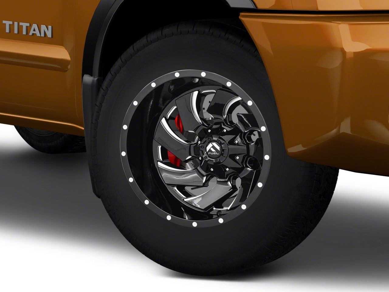 Fuel Wheels Titan Cleaver Gloss Black Milled 6-Lug Wheel; 18x9; 20mm ...