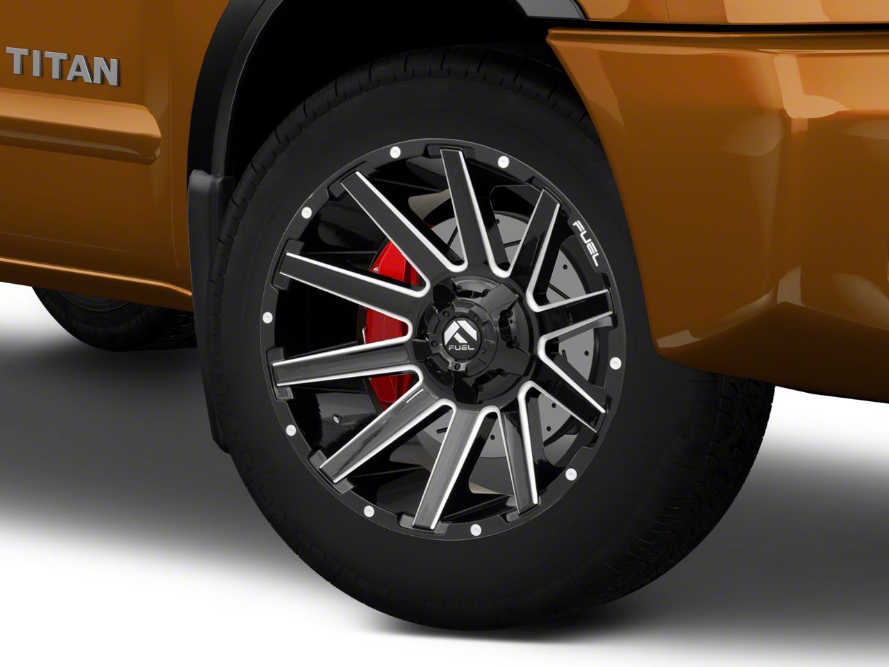 Fuel Wheels Titan Contra Gloss Black Milled 6-Lug Wheel; 20x10; -19mm ...
