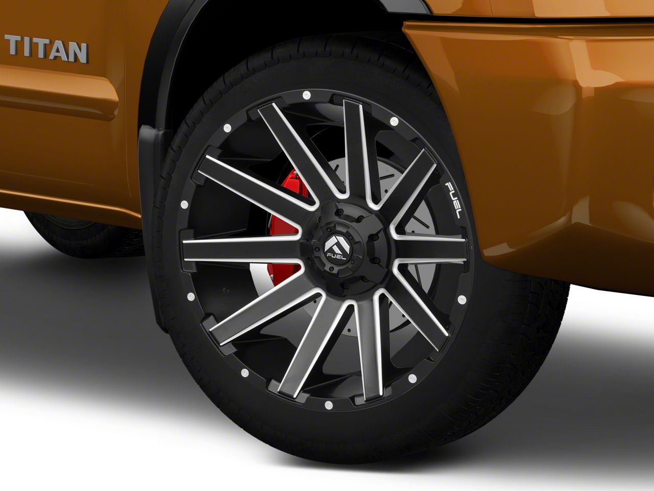 Fuel Wheels Titan Contra Matte Black Milled 6-Lug Wheel; 22x12; -43mm ...