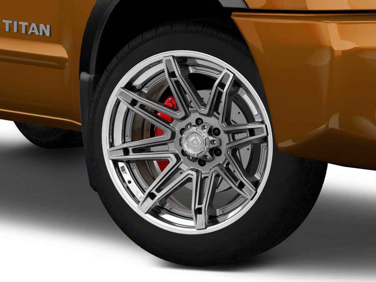 Fuel Wheels Titan Fusion Forged Brawl Platinum with Chrome Lip 6-Lug ...