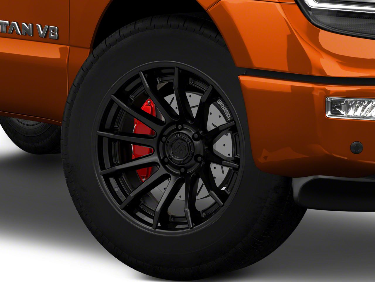 Fuel Wheels Titan Fusion Forged Burn Matte Black with Gloss Black Lip 6 ...