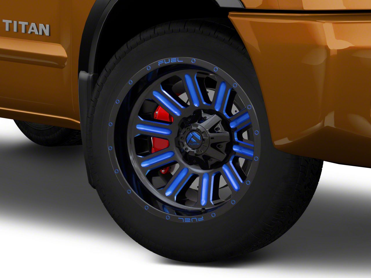 Fuel Wheels Titan Hardline Gloss Black with Blue Tinted Clear 6-Lug ...