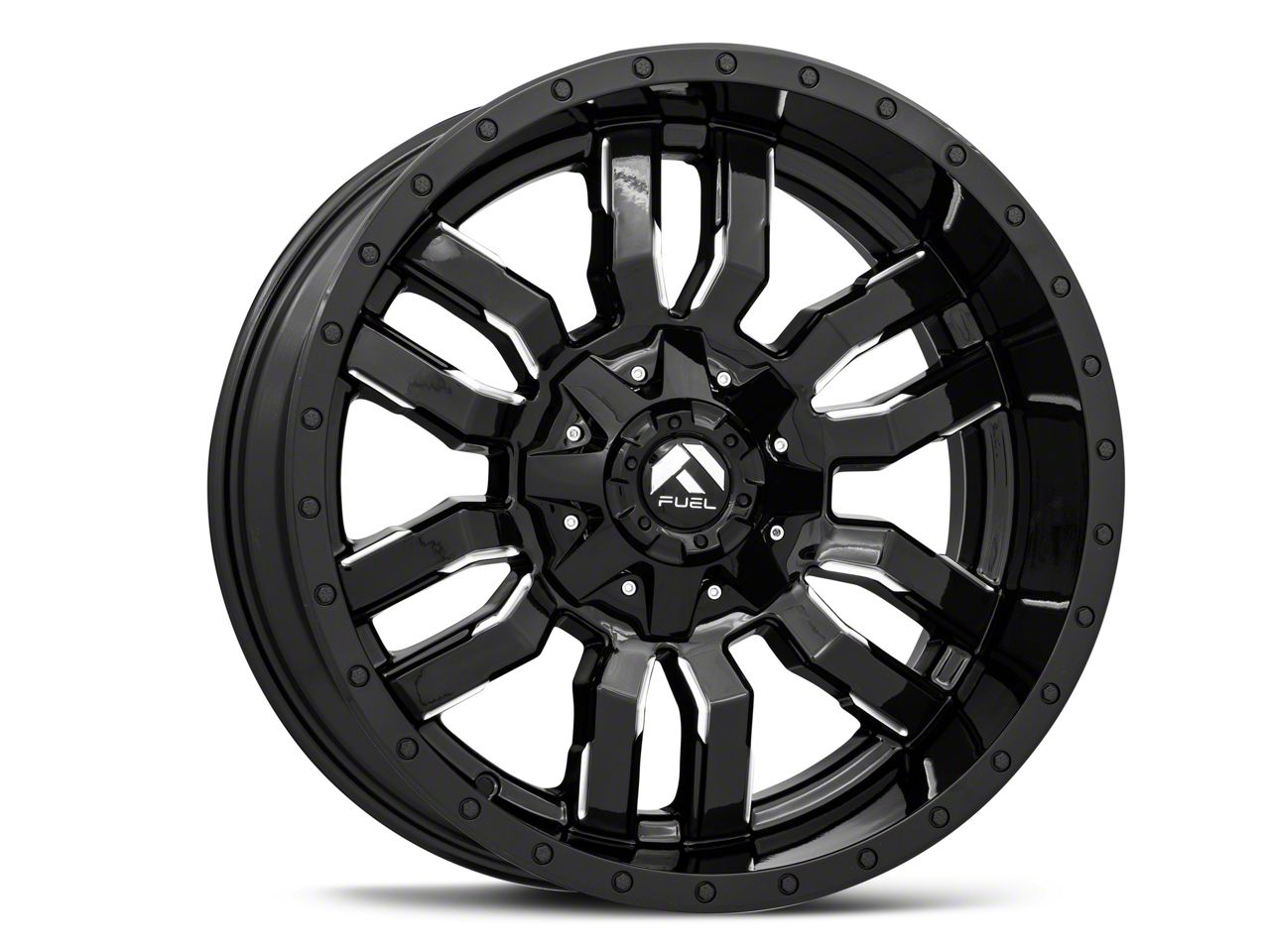 Fuel Wheels Titan Sledge Gloss Black Milled 6-Lug Wheel; 20x10; -19mm ...